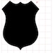 25 Pieces - Police Badge Paper Die Cut Shape Cut Outs for Bulletin ...