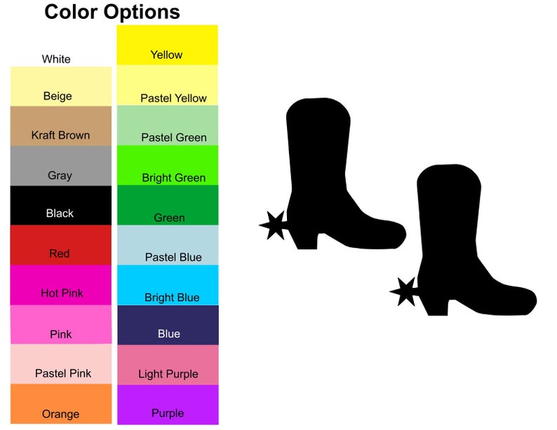 25 Pieces Cowboy Boot Paper Die Cut Shape Cut Outs for Bulletin Boards ...