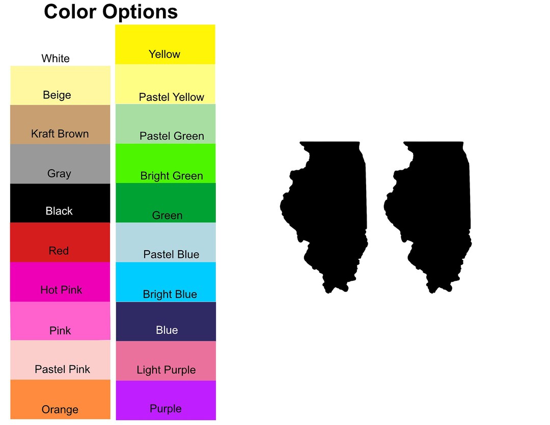 25 Pieces - Illinois State Paper Die Cut Shape Cut Outs for Bulletin ...