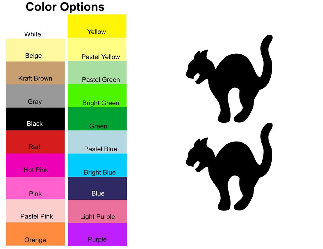 25 Pieces - Halloween Cat Paper Die Cut Shape Cut Outs for Bulletin ...