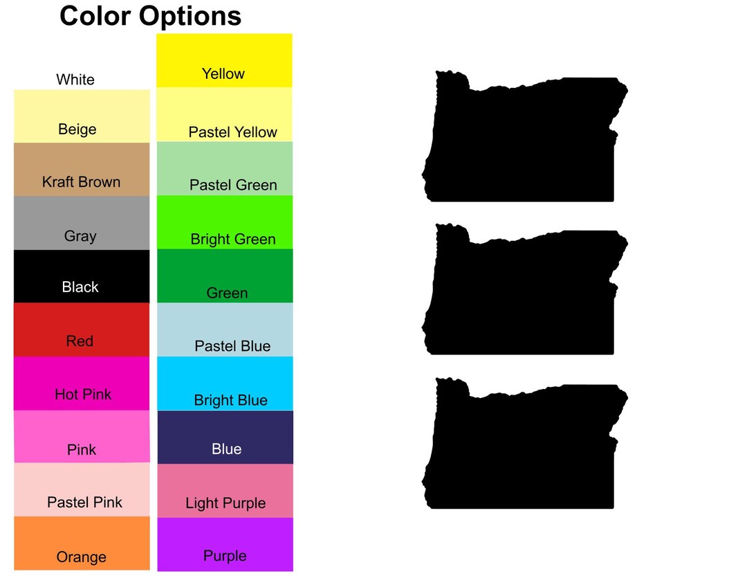 25 Pieces - Oregon State Paper Die Cut Shape Cut Outs for Bulletin ...