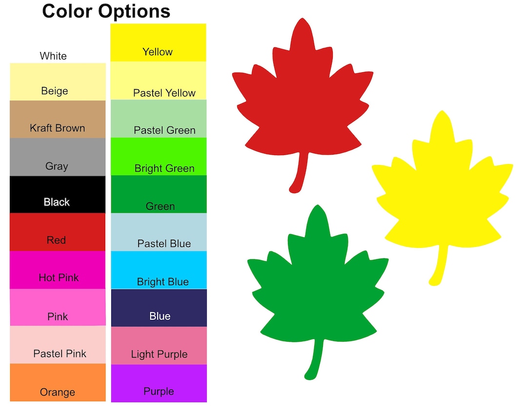25 Pieces - Maple Leaf Paper Die Cut Shape Cut Outs for Bulletin Boards ...
