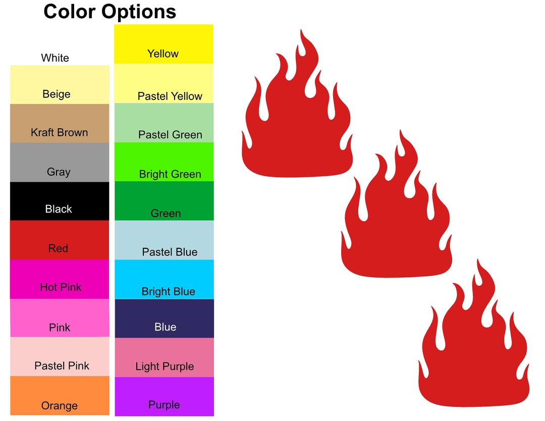 25 Pieces - Fire Flame Paper Die Cut Shape Cut Outs for Bulletin Boards ...