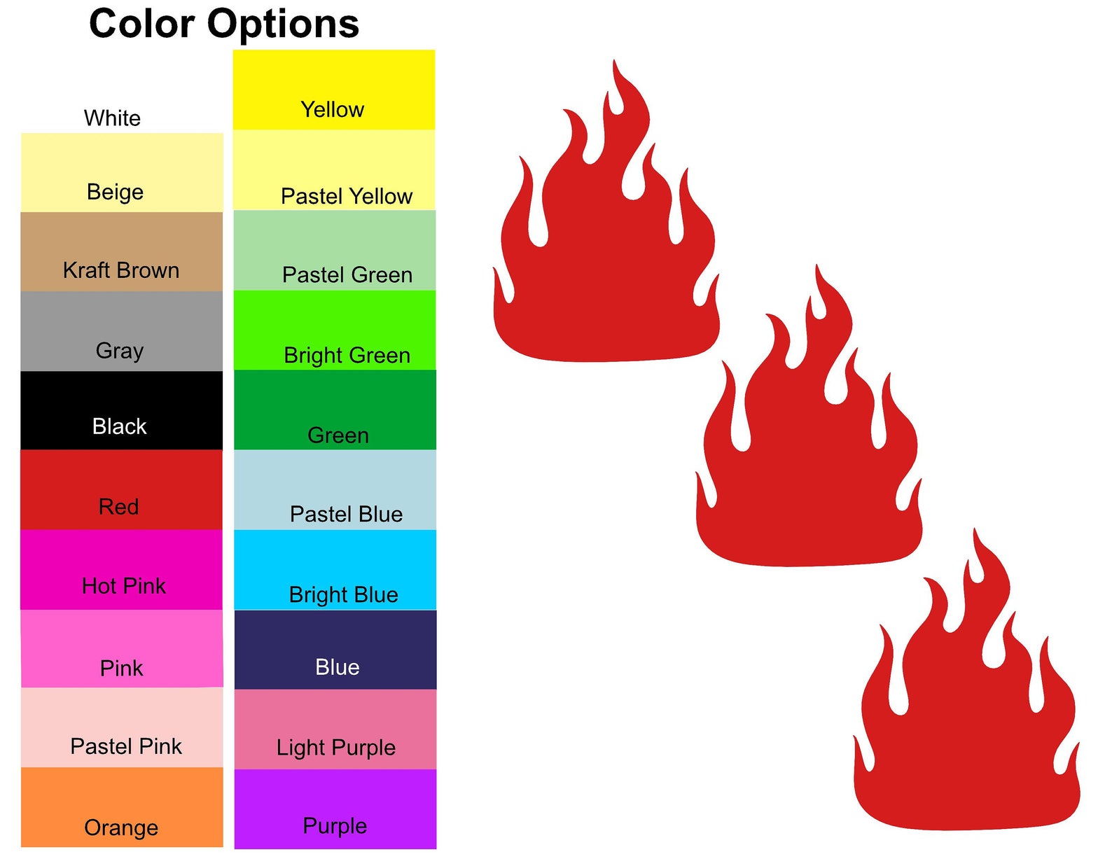 25 Pieces - Fire Flame Paper Die Cut Shape Cut Outs for Bulletin Boards ...