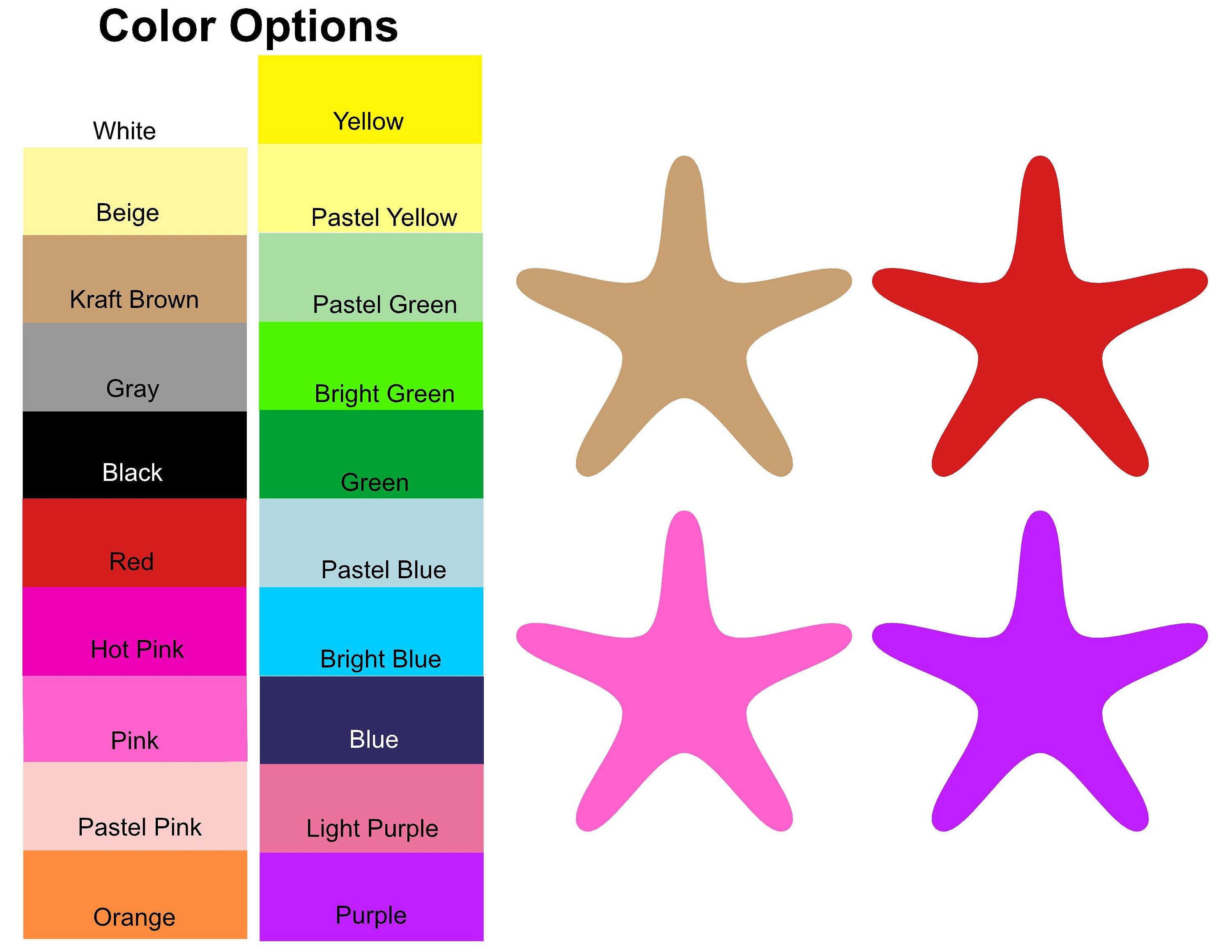 25 Pieces Starfish Paper Die Cut Shape Cut Outs for Bulletin Boards ...