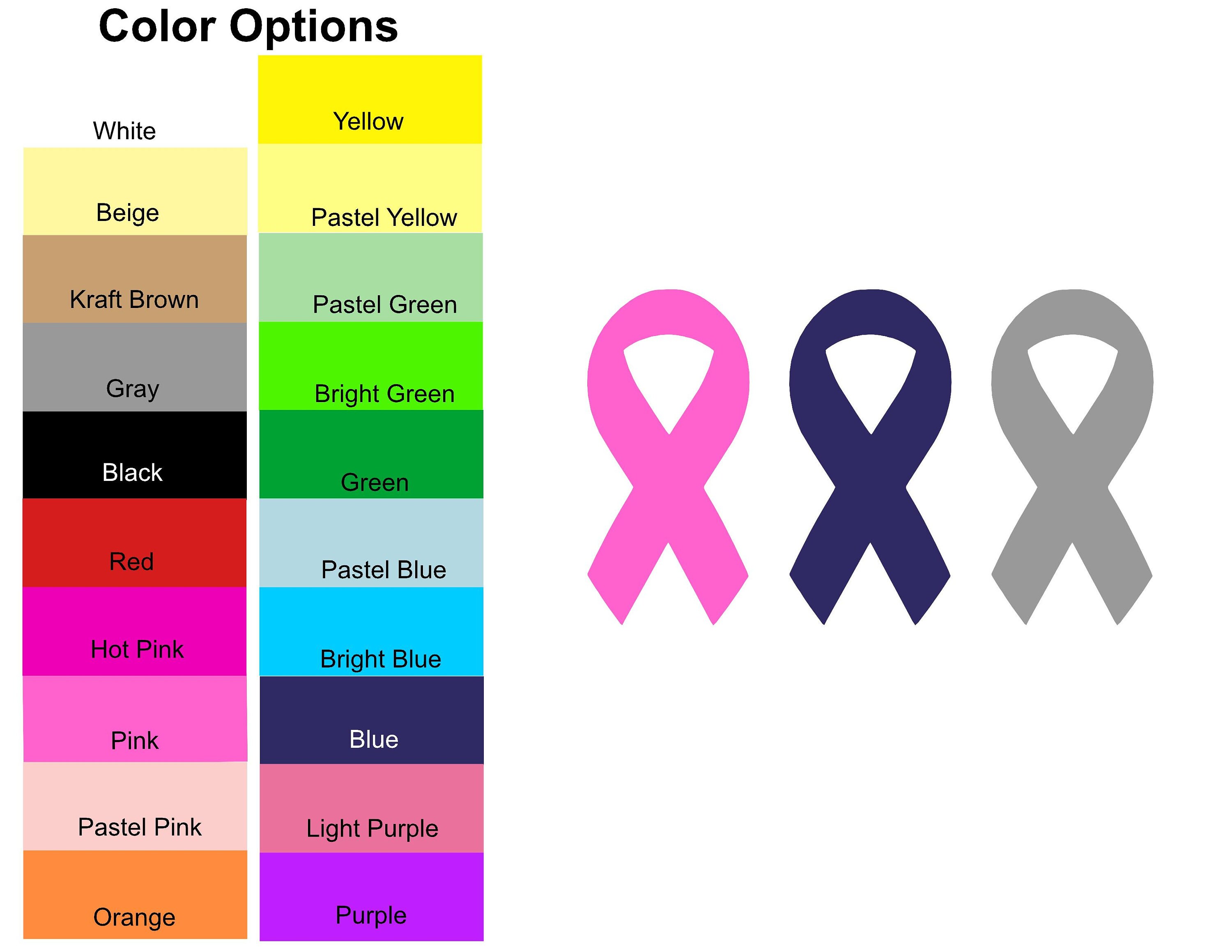 25 Pieces Cancer Awareness Ribbon Paper Die Cut Shape Cut - Etsy