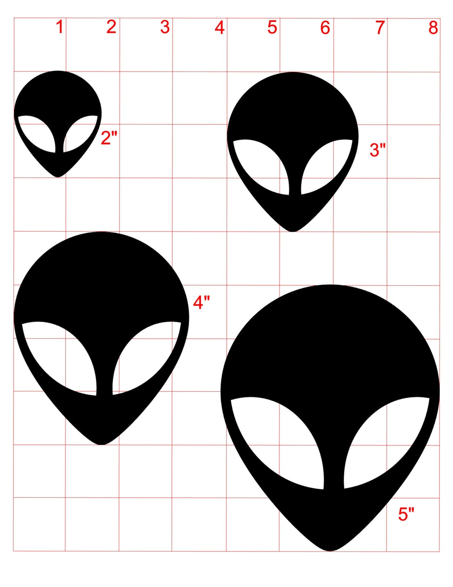 25 Pieces Alien Head Paper Die Cut Shape Cut Outs for - Etsy