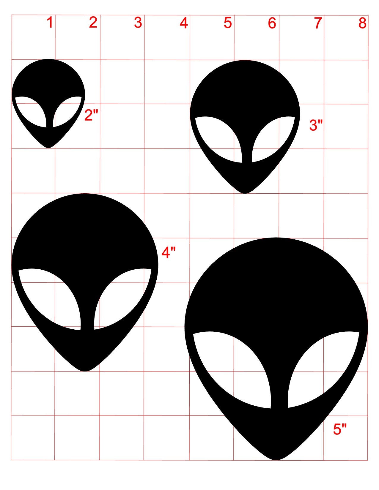 25 Pieces Alien Head Paper Die Cut Shape Cut Outs for - Etsy