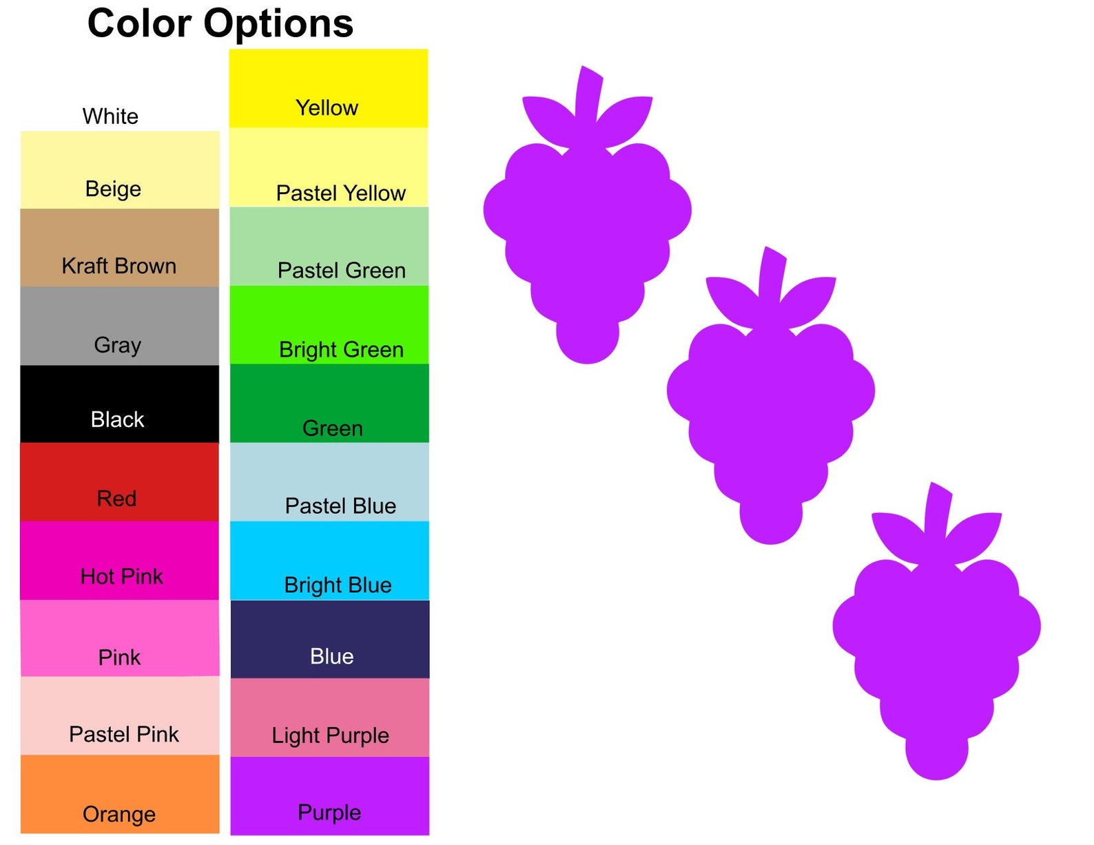 25 Pieces Grape Paper Die Cut Shape Cut Outs for Bulletin - Etsy