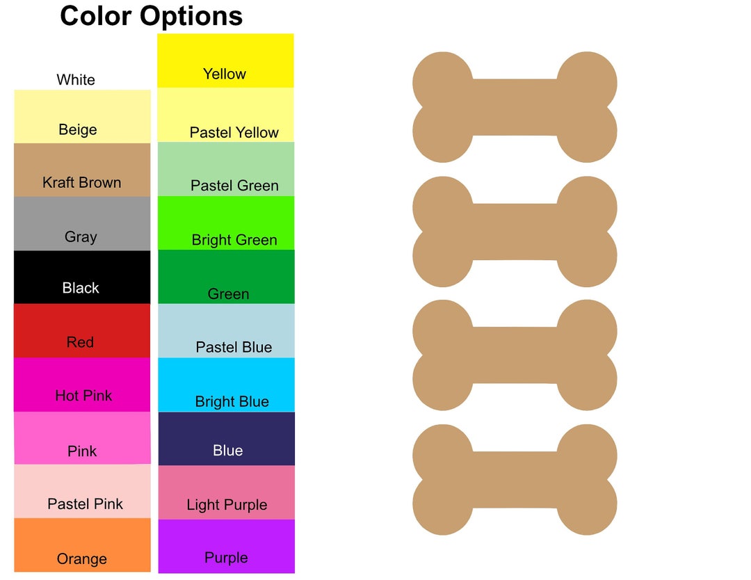 25 Pieces - Dog Bone Paper Die Cut Shape Cut Outs for Bulletin Boards ...