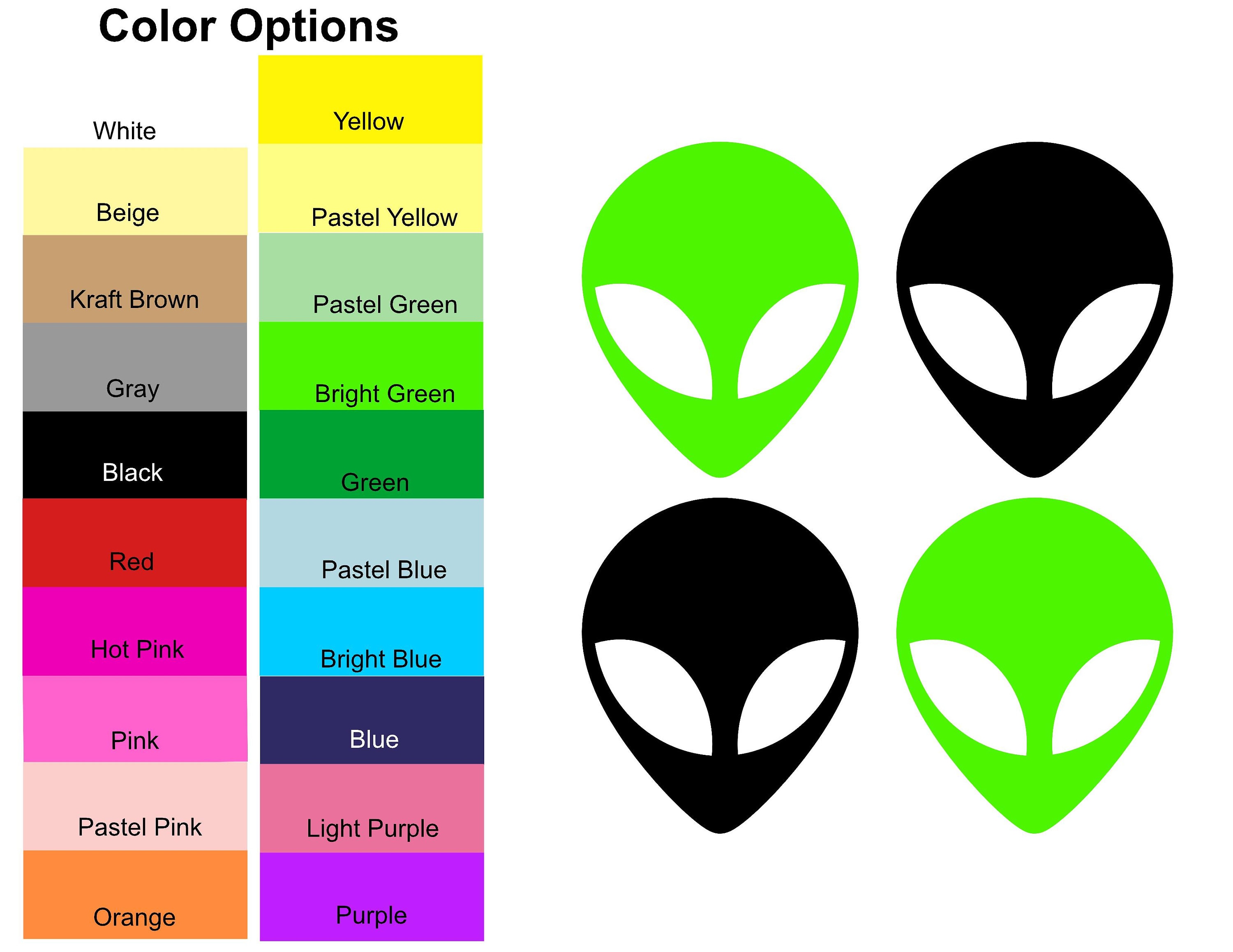 25 Pieces Alien Head Paper Die Cut Shape Cut Outs for - Etsy