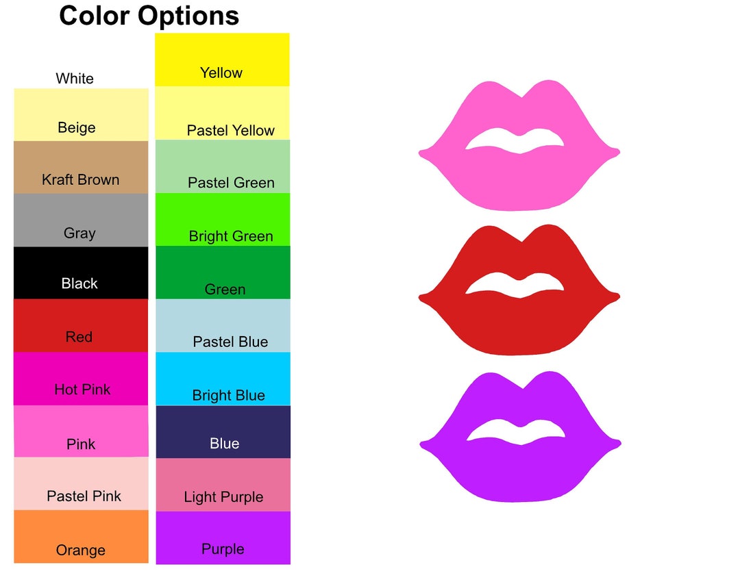 25 Pieces - Lips Paper Die Cut Shape Cut Outs for Bulletin Boards ...