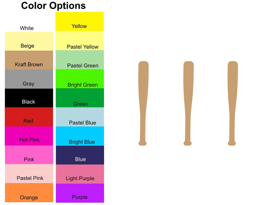 25 Pieces - Baseball Bat Paper Die Cut Shape Cut Outs for Bulletin ...