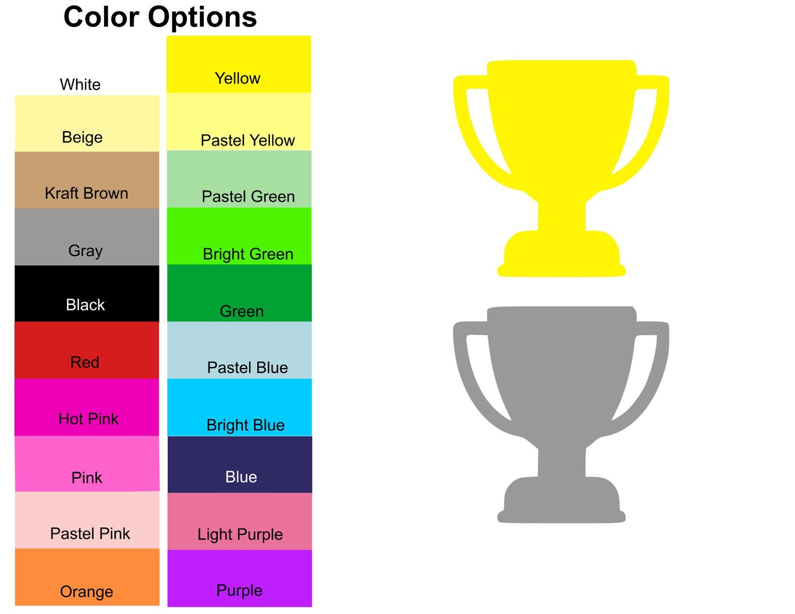 25 Pieces - Trophy Die Cut Shapes, Paper Trophy Shapes, Trophy Shape ...