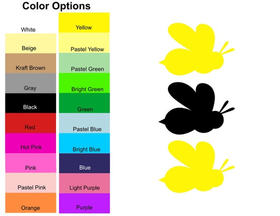 25 Pieces Bee Side View Paper Die Cut Shape Cut Outs for | Etsy