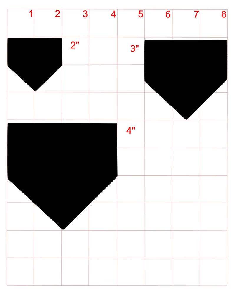 25 Pieces Baseball Base Paper Die Cut Shape Cut Outs for - Etsy