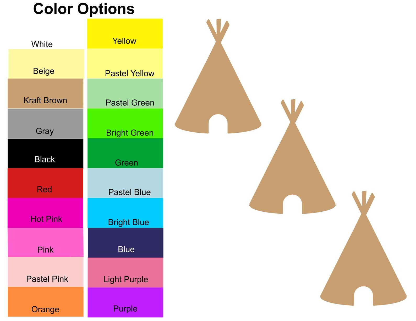 25 Pieces Tipi / Teepee Paper Die Cut Shape Cut Outs for - Etsy