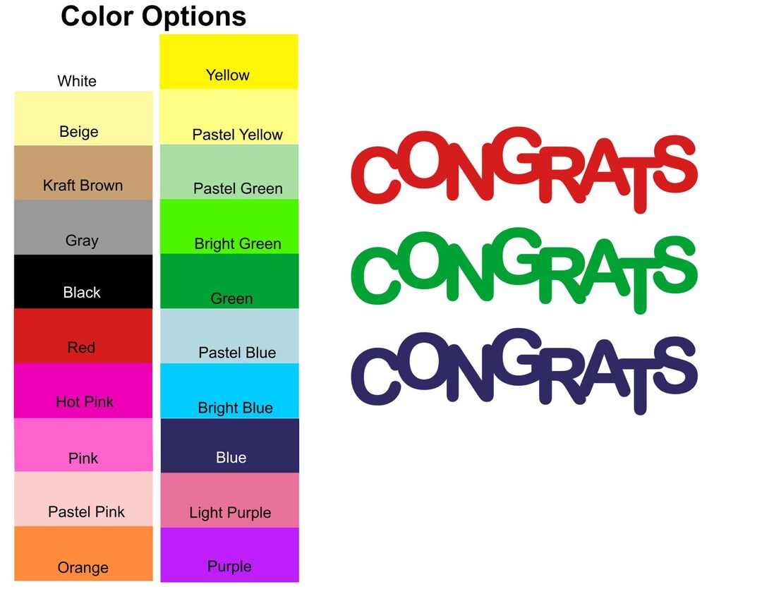 25 Pieces - CONGRATS Paper Die Cut Shape Cut Outs for Bulletin Boards ...