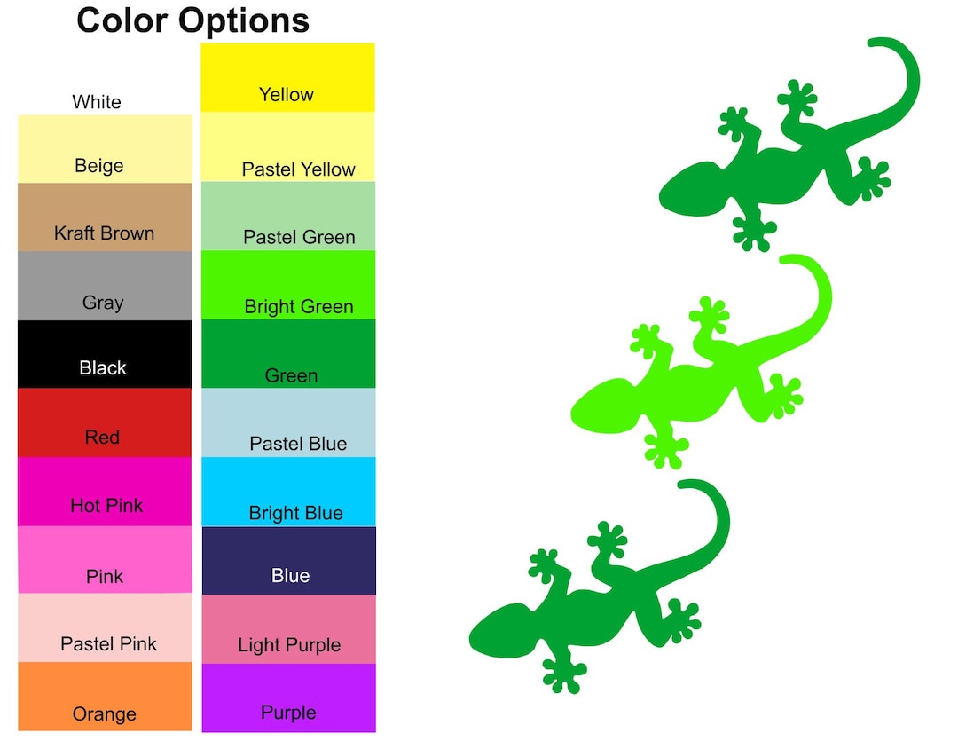 25 Pieces - Gecko Paper Die Cut Shape Cut Outs for Bulletin Boards ...