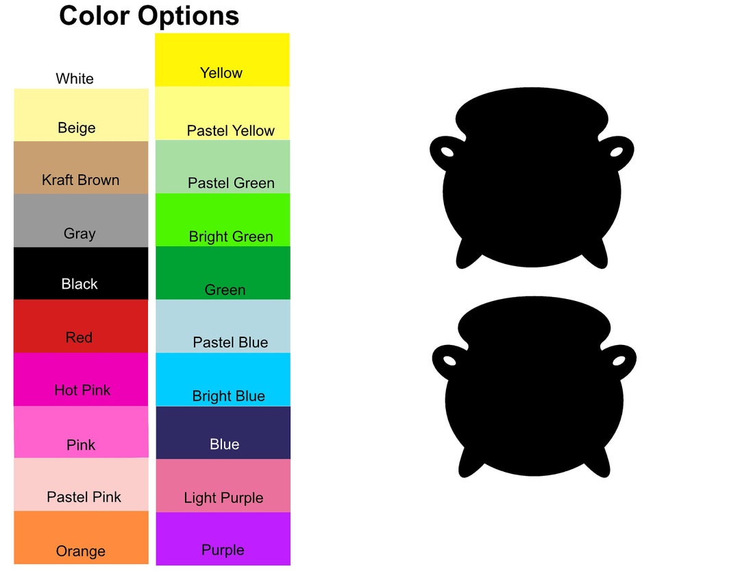 25 Pieces - Halloween Witch's Cauldron Paper Die Cut Shape Cut Outs for ...