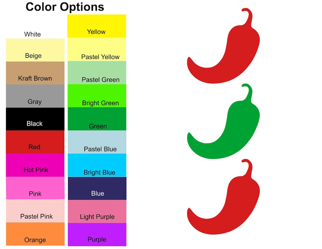 25 Pieces - Chilli Pepper Paper Die Cut Shape Cut Outs for Bulletin ...