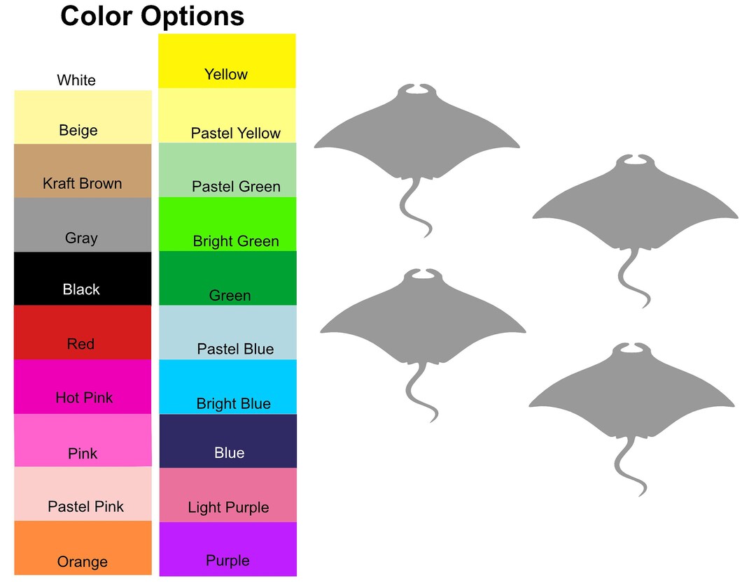 25 Pieces - Manta Ray Die Cut Shapes, Paper Manta Ray Shapes, Manta Ray ...