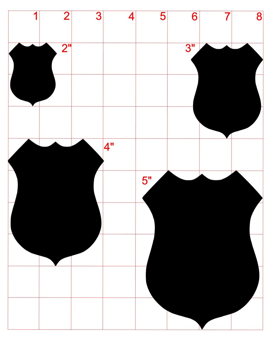 25 Pieces Police Badge Paper Die Cut Shape Cut Outs for - Etsy