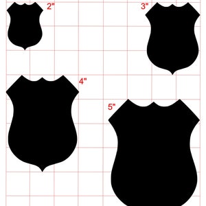 25 Pieces - Police Badge Paper Die Cut Shape Cut Outs for Bulletin ...
