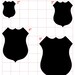 25 Pieces - Police Badge Paper Die Cut Shape Cut Outs for Bulletin ...