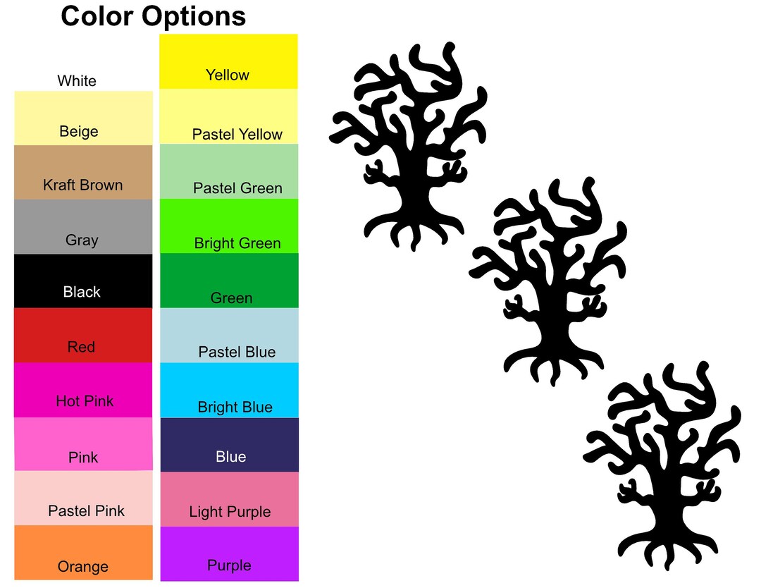 25 Pieces - Halloween Spooky Tree Paper Die Cut Shape Cut Outs for ...