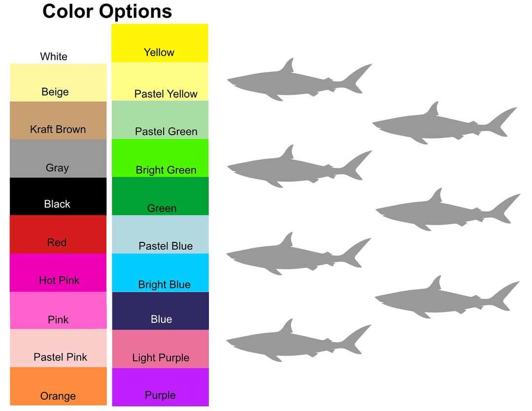 25 Pieces - Shark Paper Die Cut Shape Cut Outs for Bulletin Boards ...