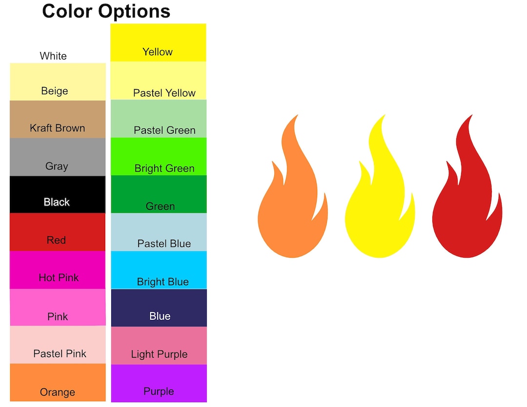 25 Pieces - Fire Flame Paper Die Cut Shape Cut Outs for Bulletin Boards ...