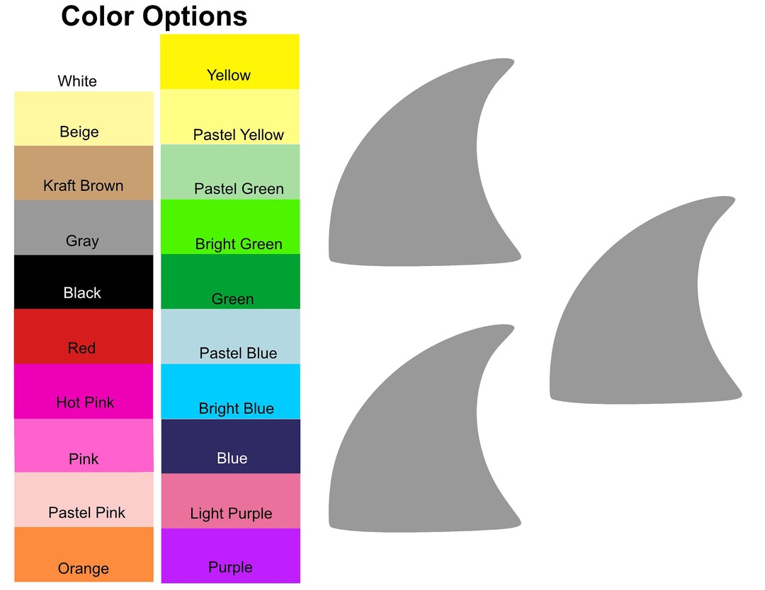 25 Pieces - Shark Fin Paper Die Cut Shape Cut Outs for Bulletin Boards ...