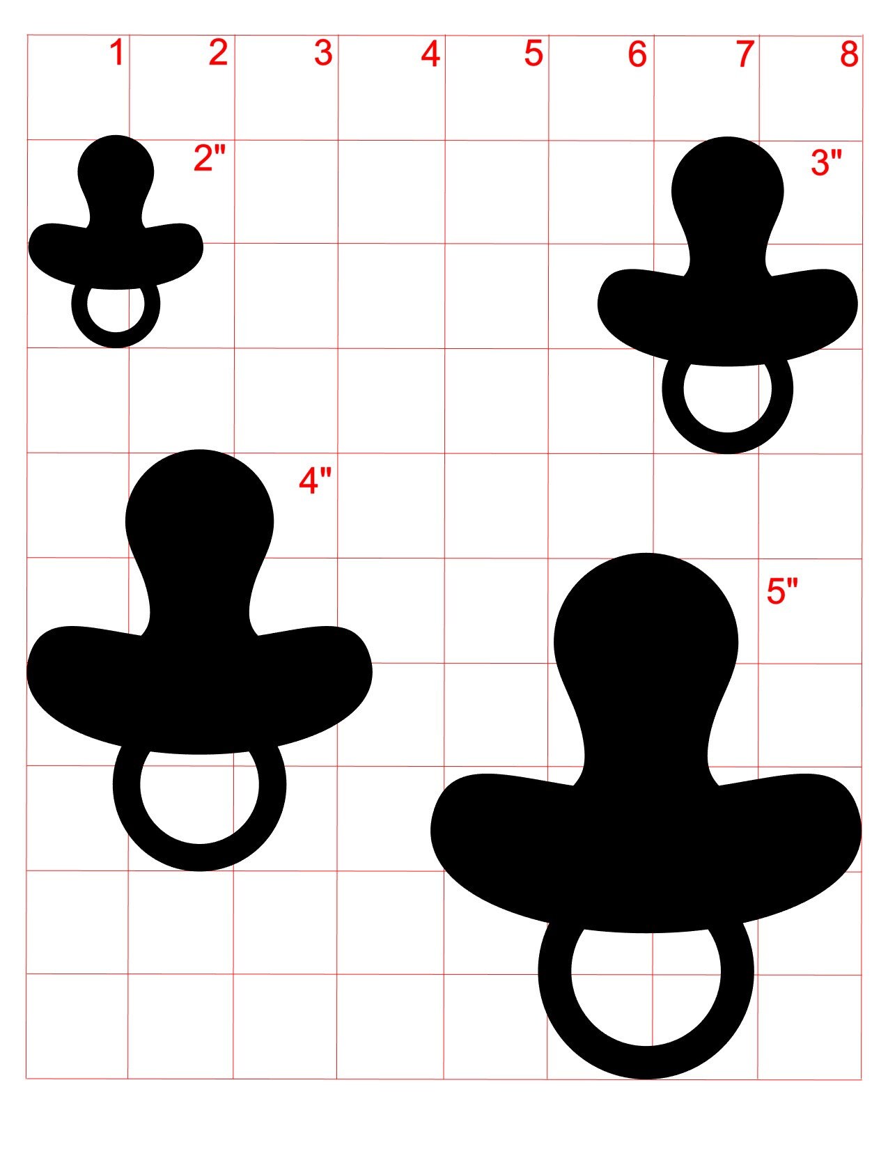 25 Pieces Baby Pacifier Paper Die Cut Shape Cut Outs for | Etsy