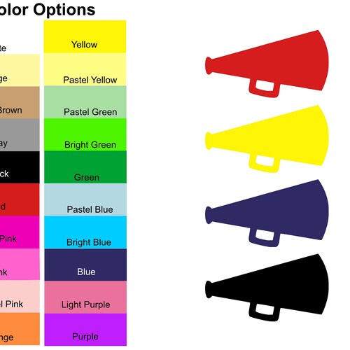 25 Pieces Megaphone Paper Die Cut Shape Cut Outs for - Etsy