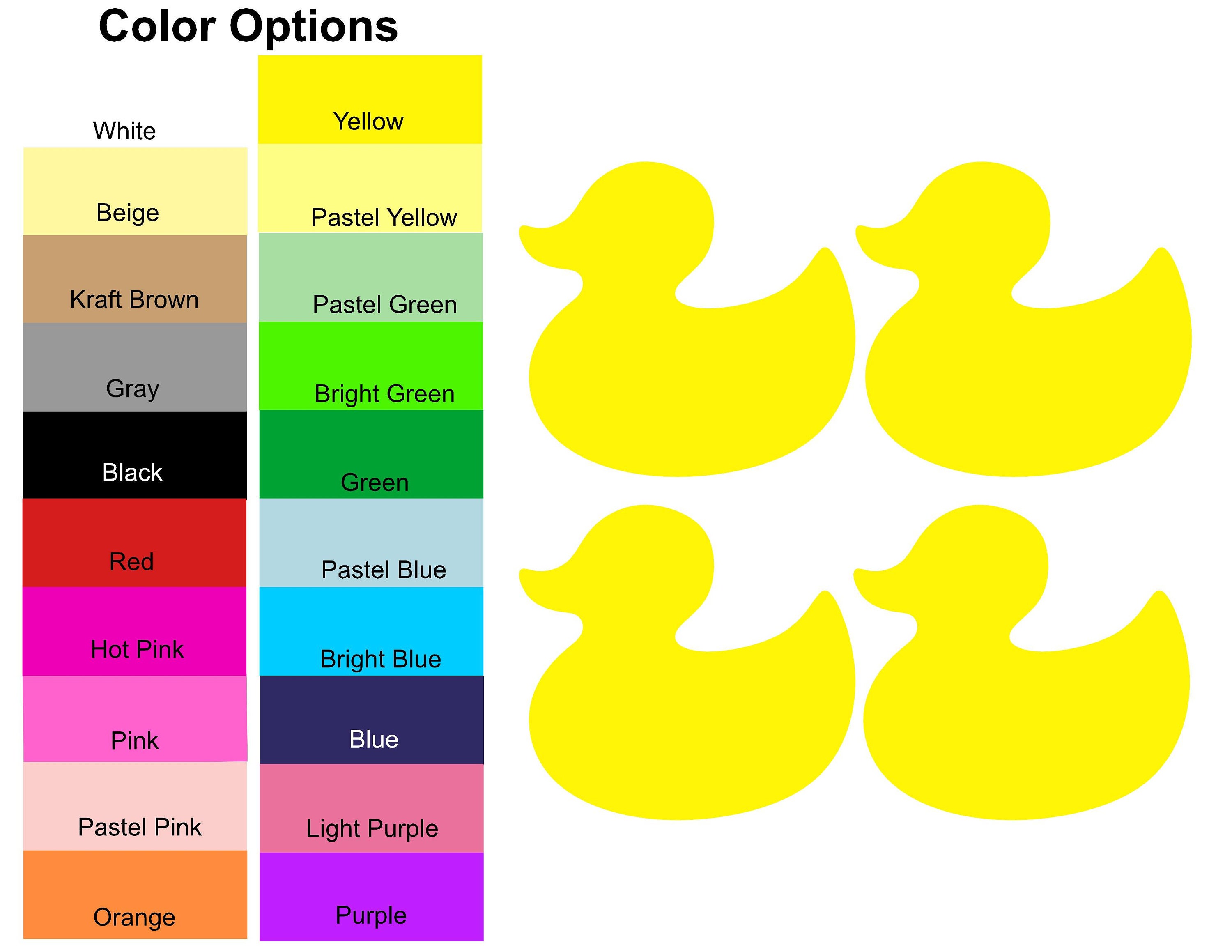 25 Pieces Rubber Duck Paper Die Cut Shape Cut Outs for | Etsy