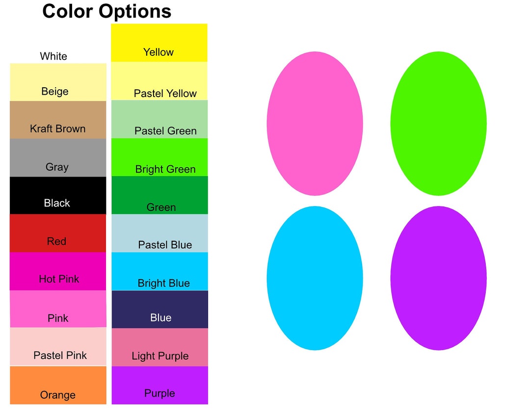 25 Pieces - Oval Paper Die Cut Shape Cut Outs for Bulletin Boards ...