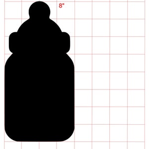 25 Pieces - Baby Bottle Paper Die Cut Shapes, Baby Bottle Shape Cut ...