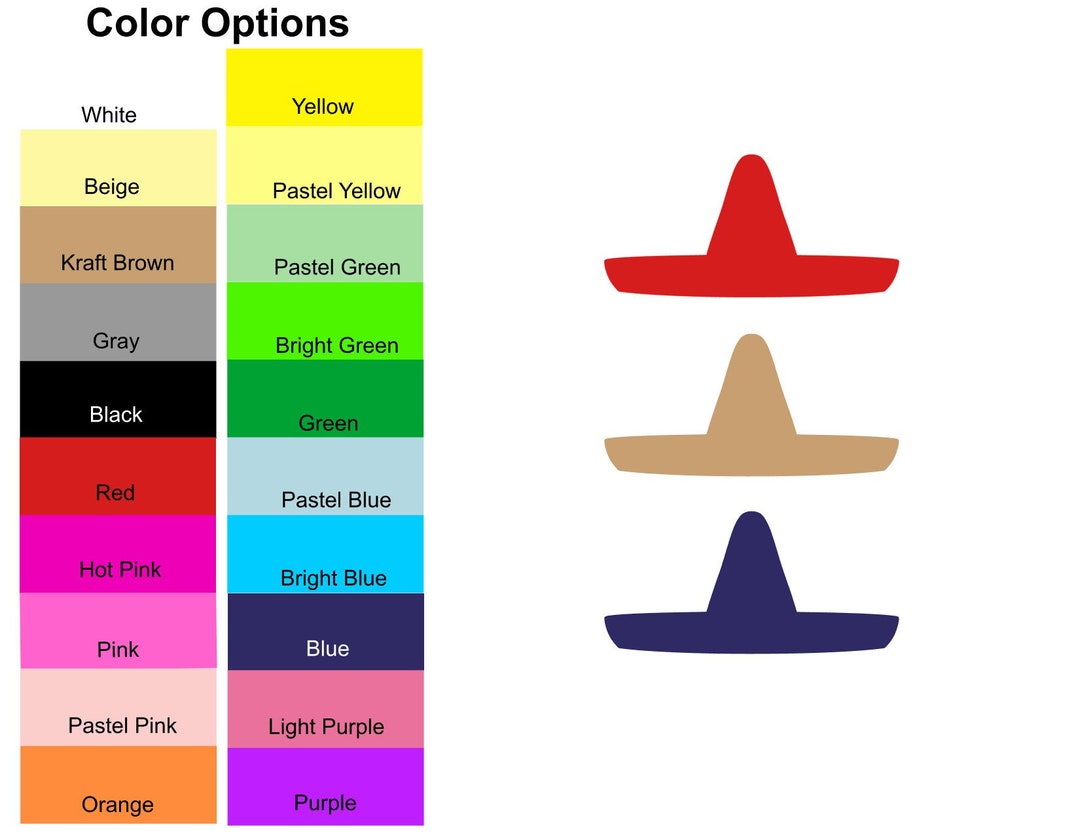 25 Pieces - Sombrero Paper Die Cut Shape Cut Outs for Bulletin Boards ...