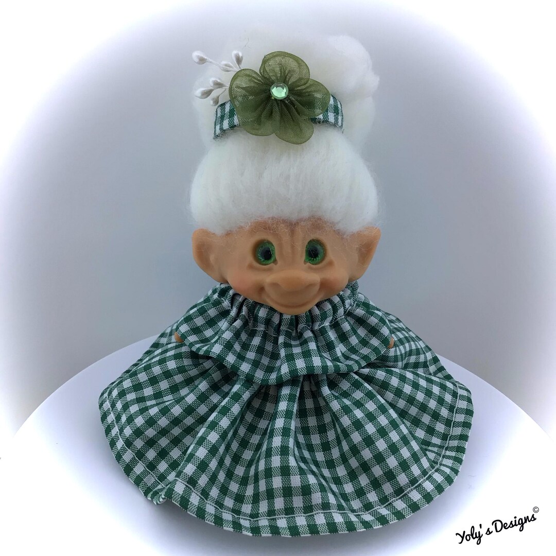 DAM SCANDIA HOUSE Vintage Troll Doll Clothes Dress Handmade for 2 1/2 ...