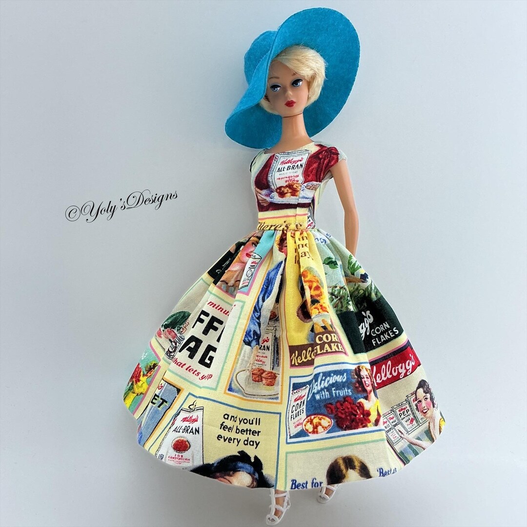 OOAK HANDMADE Designer Inspired Ballgown Dress / Hat FITS Barbie ...