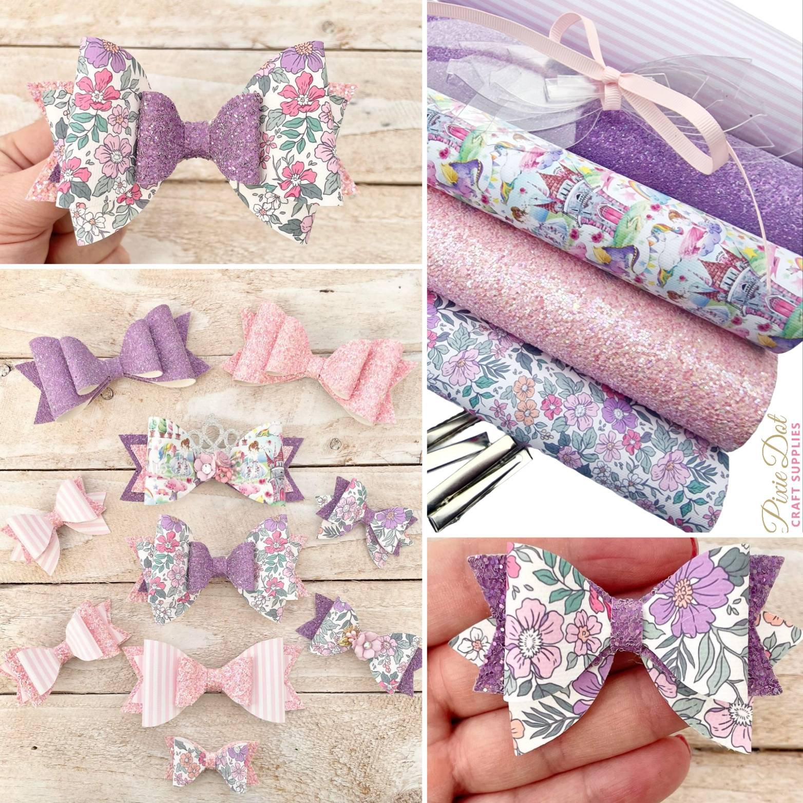 Pixie Dot Hair Bow Making Kit Hairbow Stencil School Bow Maker Bow ...