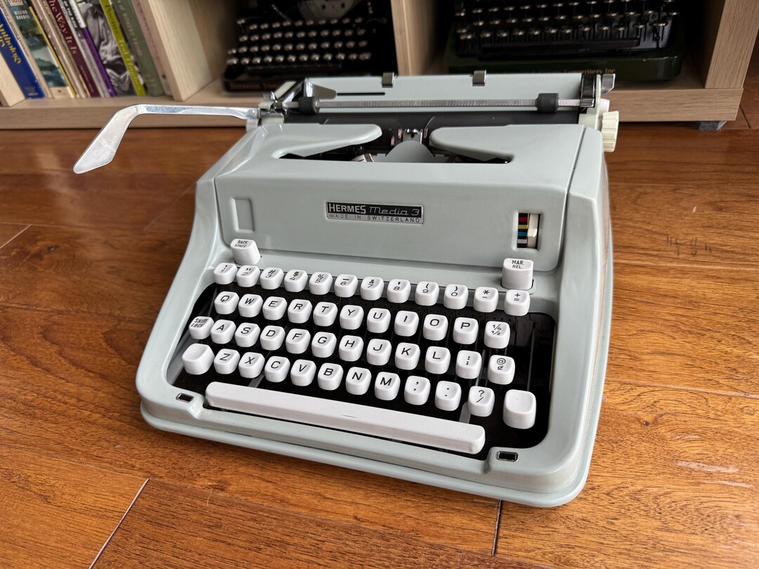 Serviced and New Platen 1968 Hermes Media 3 Typewriter With Case and ...