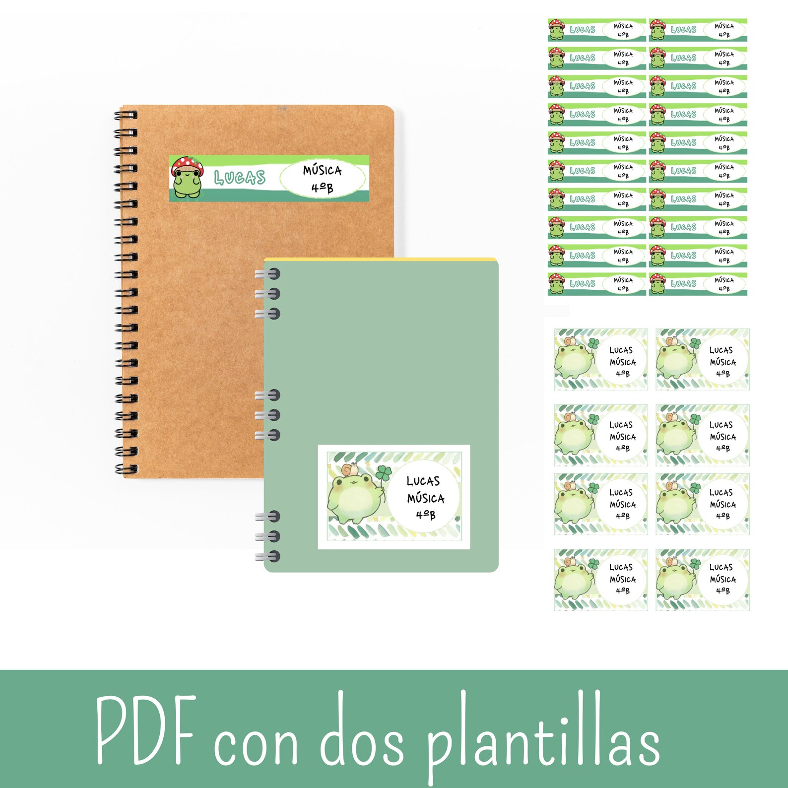 Adhesive School Labels, Label Template, Editable School Labels, PDF ...