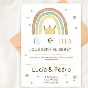 Plantilla para baby shower, invitación editable para baby shower ...