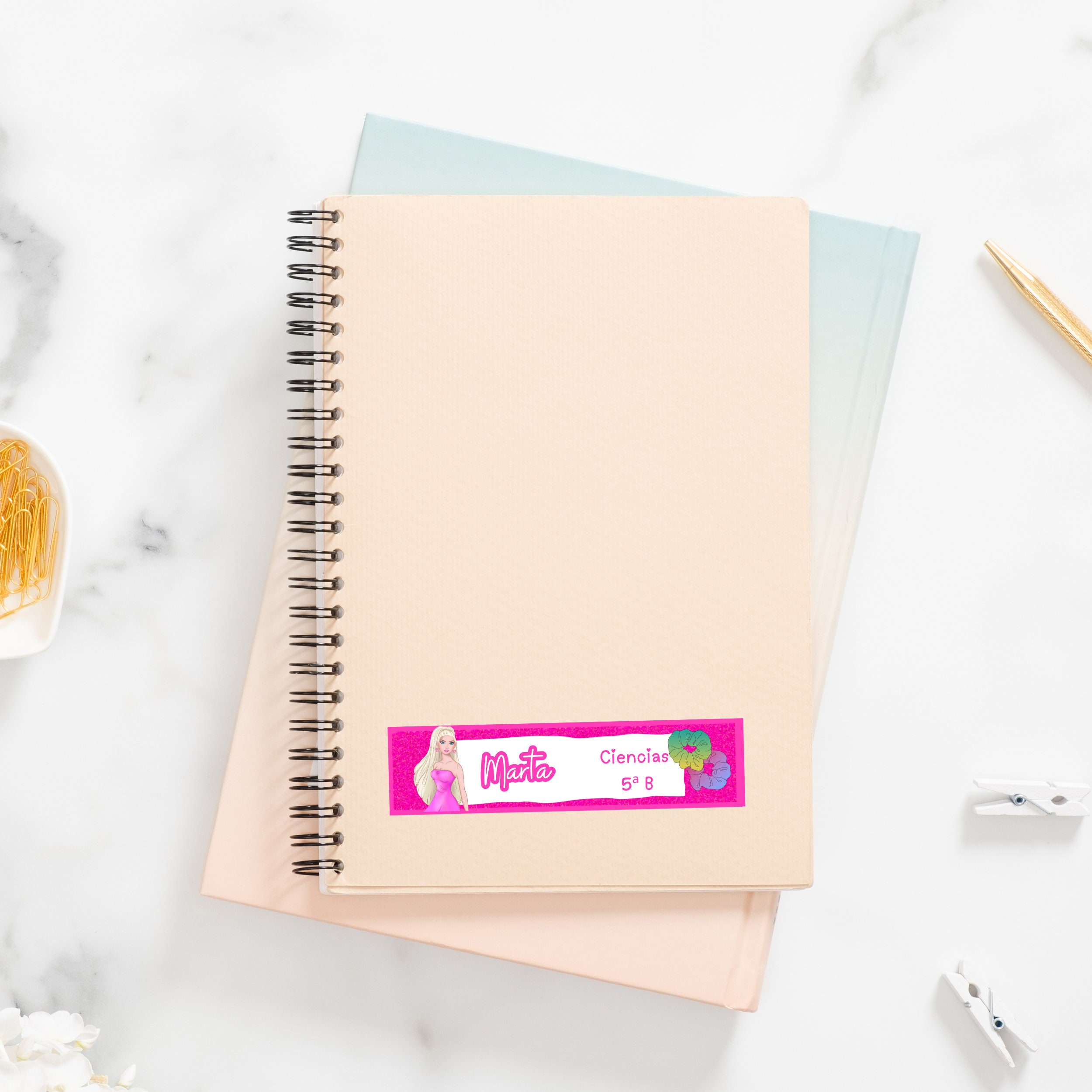 Pink School Label, Editable Labels, School Stickers Template ...