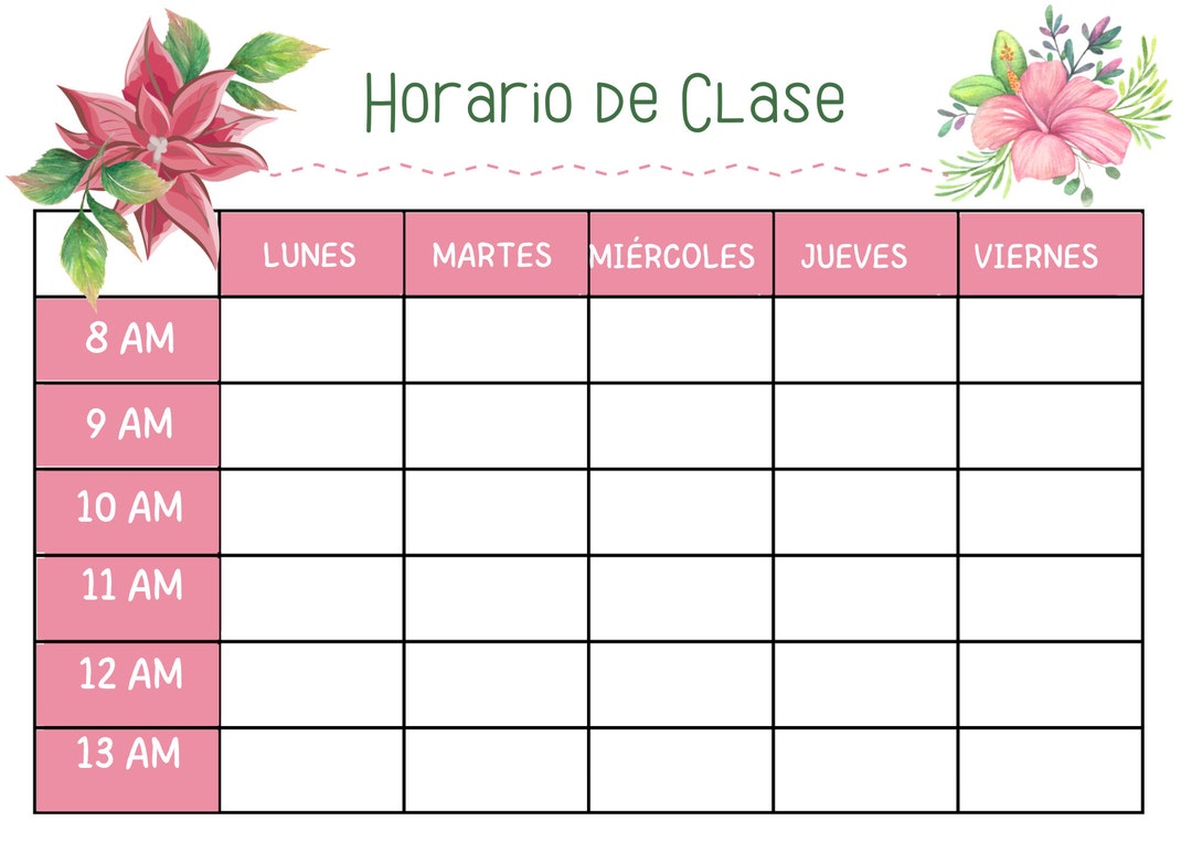 Digital School Schedule, School Schedule, School Schedule, Schedule for ...