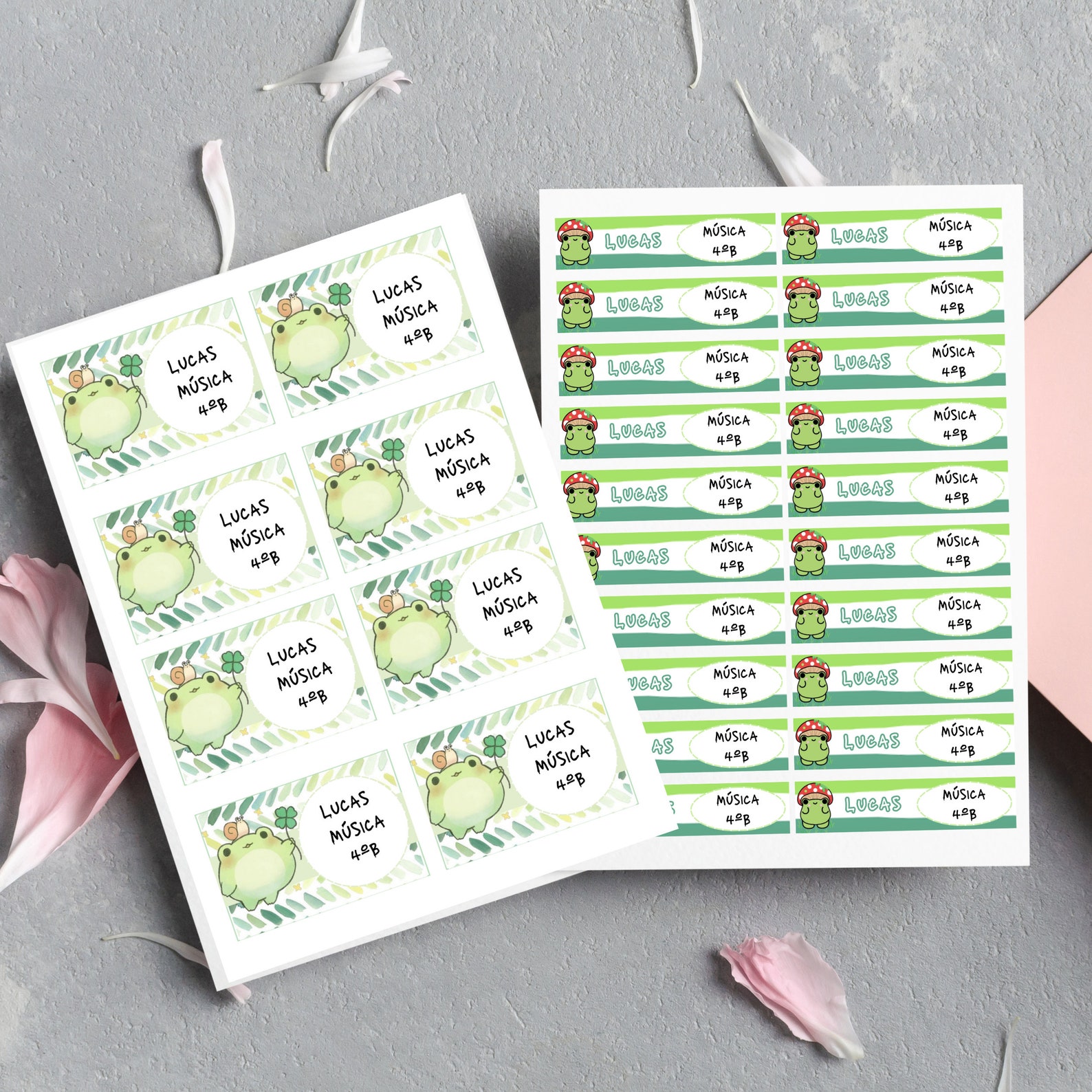 Adhesive School Labels, Label Template, Editable School Labels, PDF ...