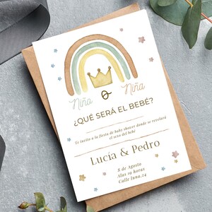 Plantilla para baby shower, invitación editable para baby shower ...