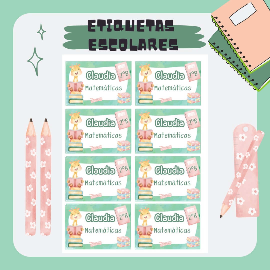 Adhesive School Labels, School Labels Template, Editable School Labels ...